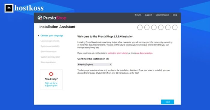 Как установить PrestaShop в CyberPanel — hostkoss blog