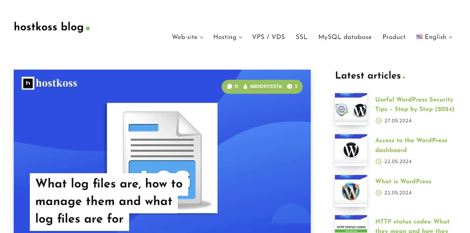 Blog hostkoss.com - All about hosting, servers ta web saiti